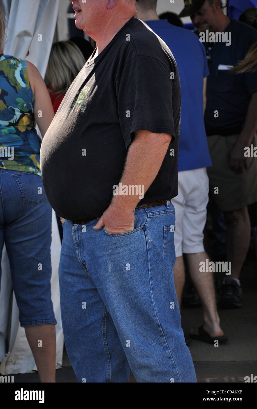 Side view obese man hi-res stock photography and images - Alamy