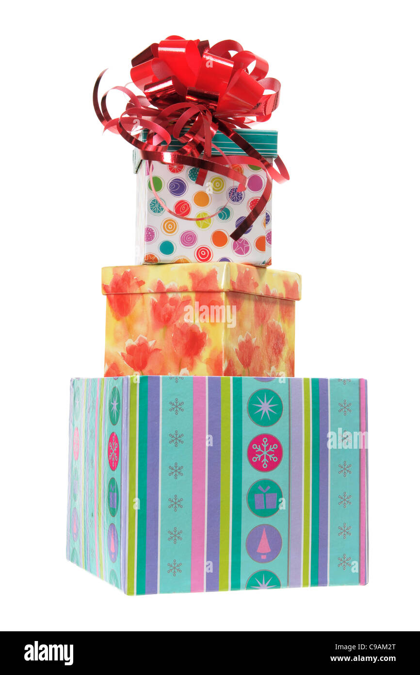 Stacked gift boxes hi-res stock photography and images - Alamy
