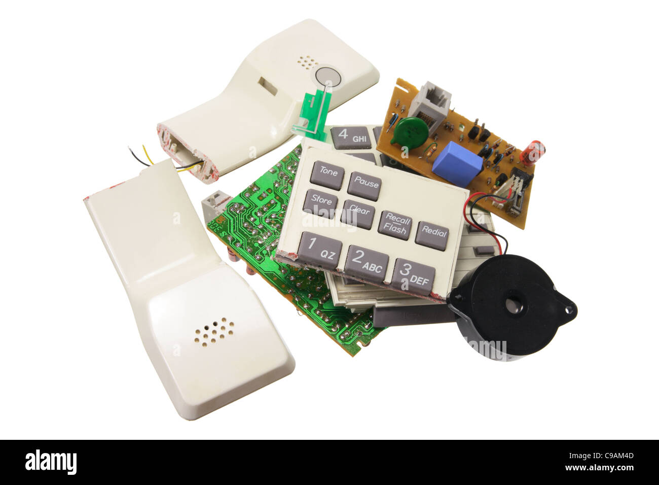 Broken phone receiver cutout hi-res stock photography and images - Alamy