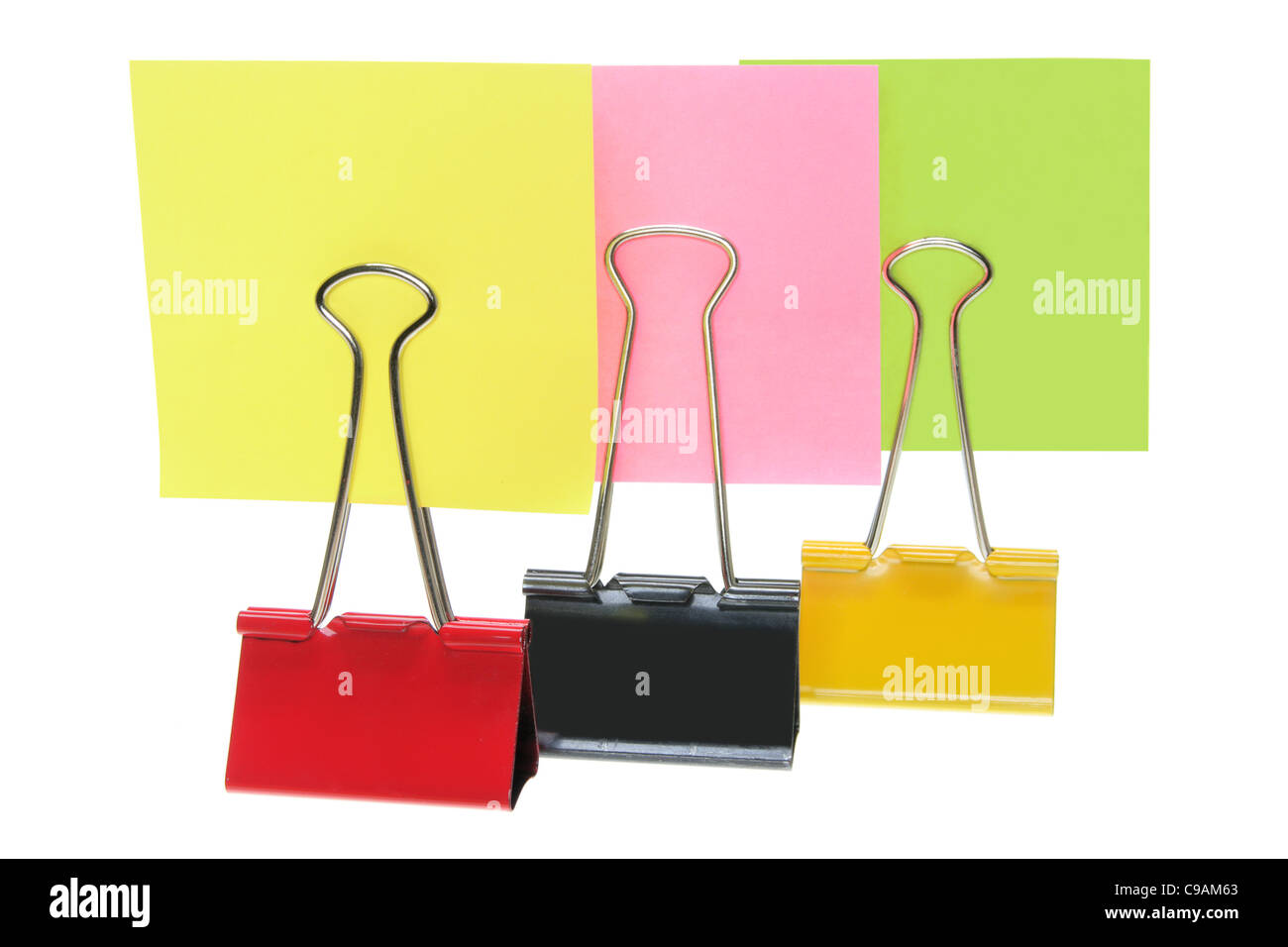 Adhesive Note Papers Notes and Paper Clips Stock Photo - Alamy