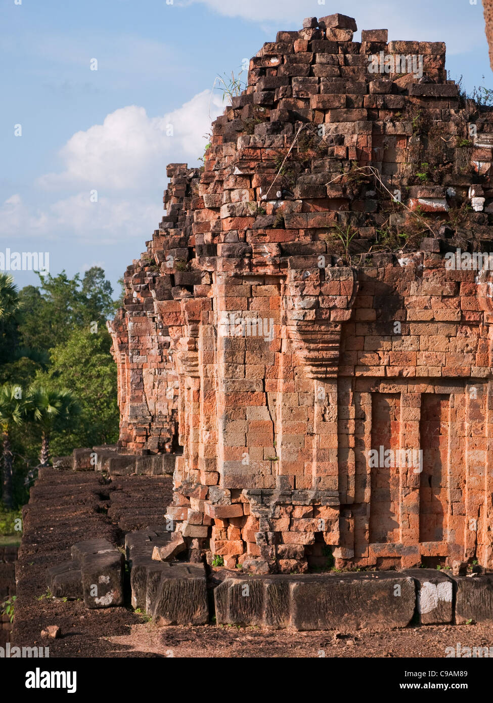 Detail of the Pre Rup Temple, built from brick, laterite and sandstone ...