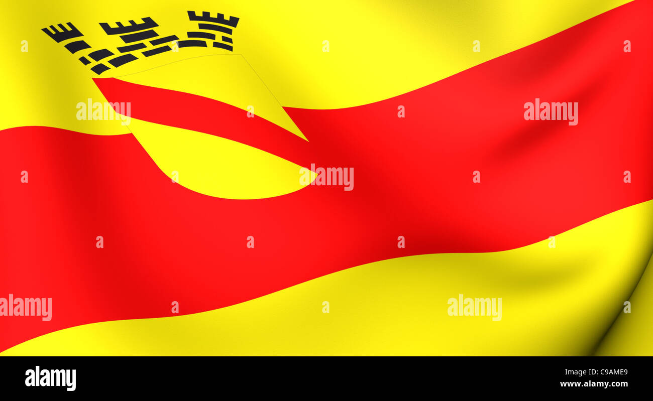 Flag of Baden-Baden, Germany. Close up. 3d Stock Photo - Alamy