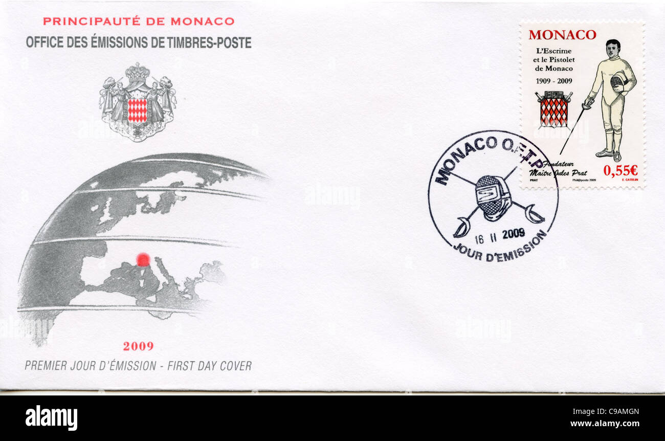 Monaco postage stamp Stock Photo - Alamy