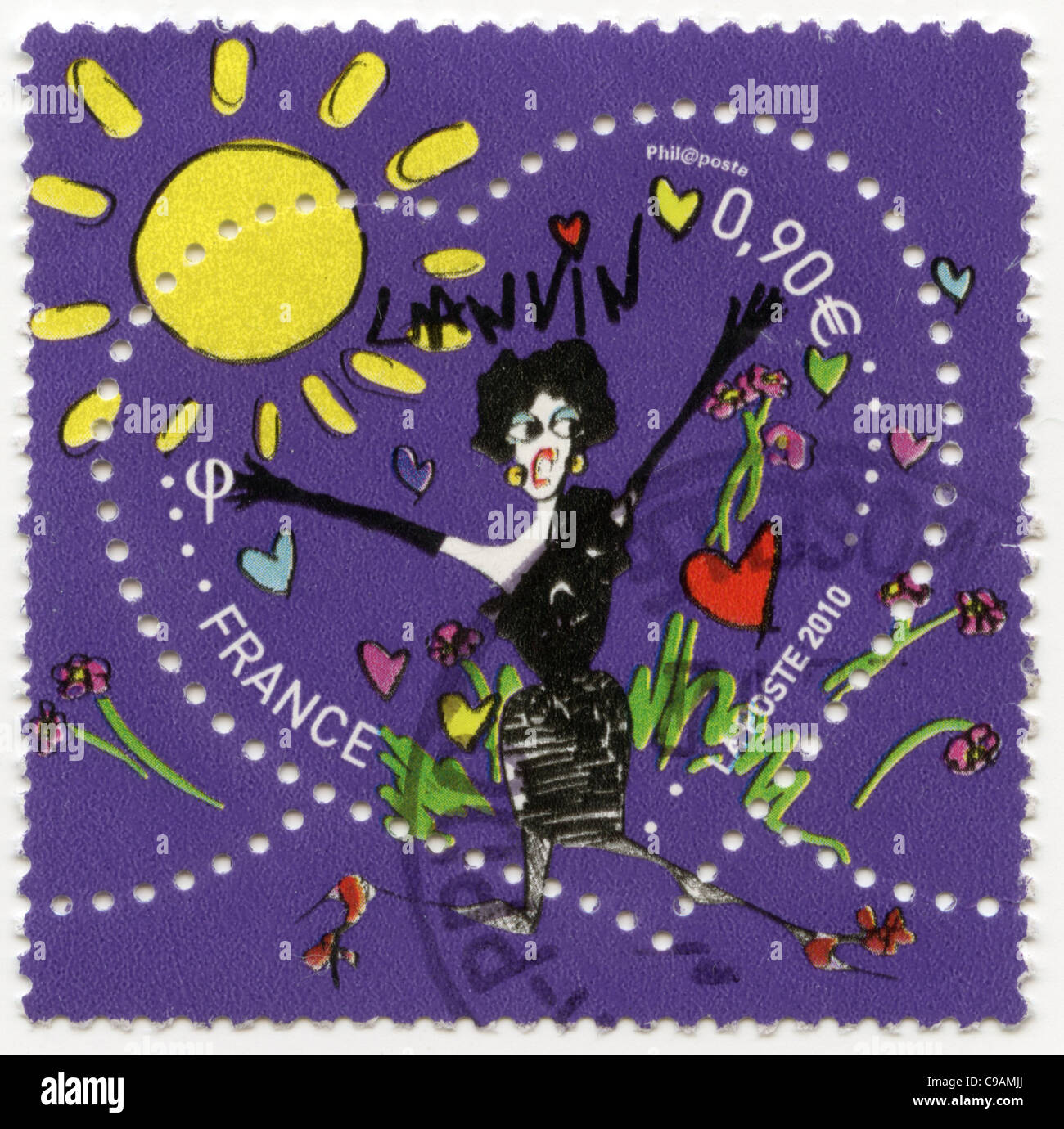 France postage stamp Stock Photo - Alamy
