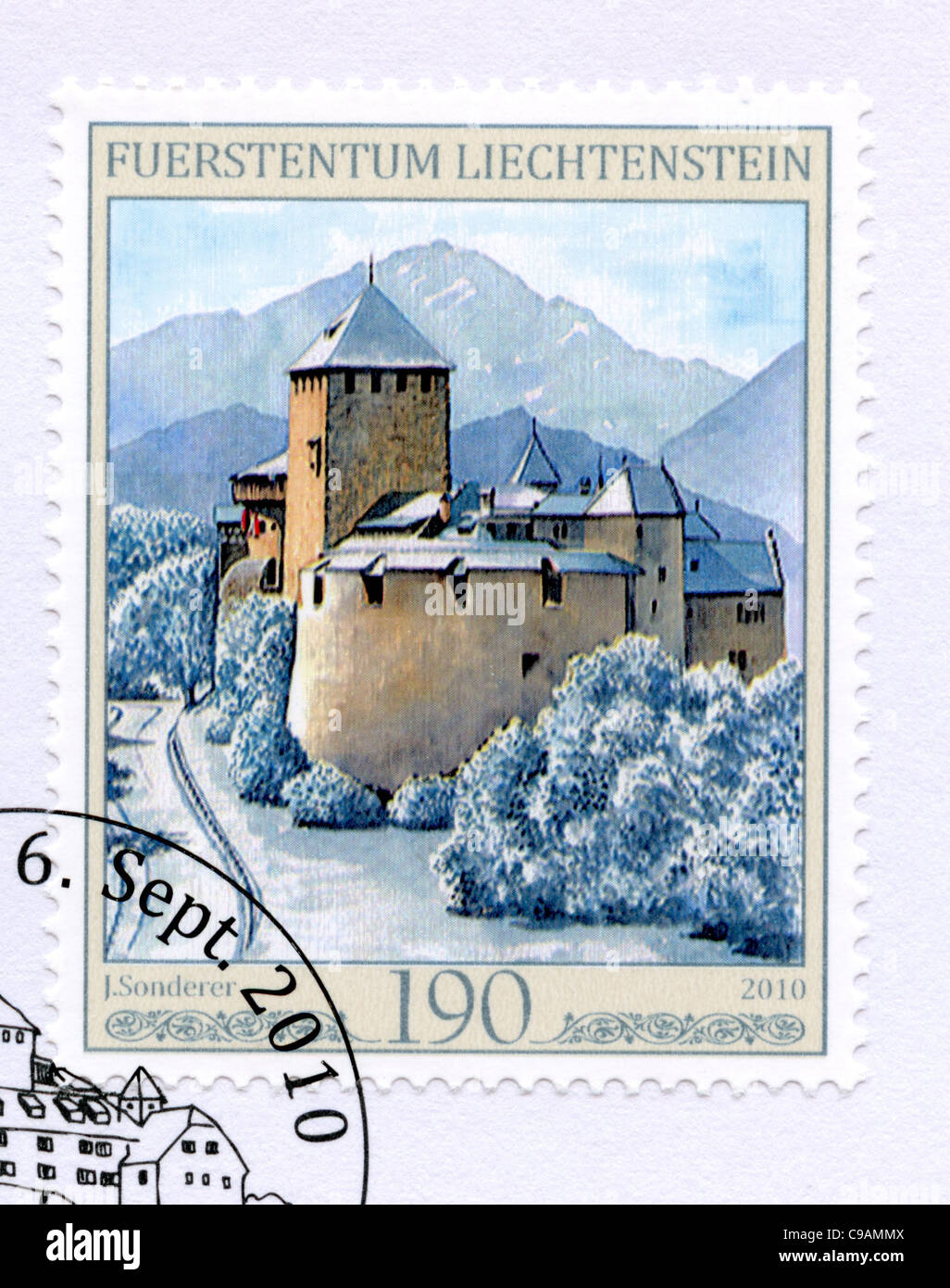 Liechtenstein postage stamp Stock Photo - Alamy