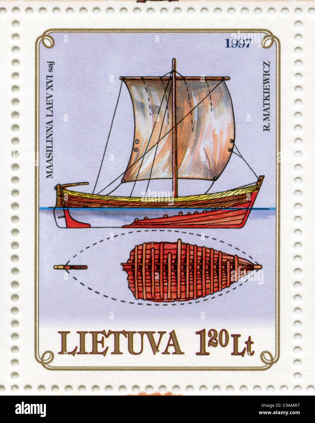 Lithuania postage stamp Stock Photo - Alamy