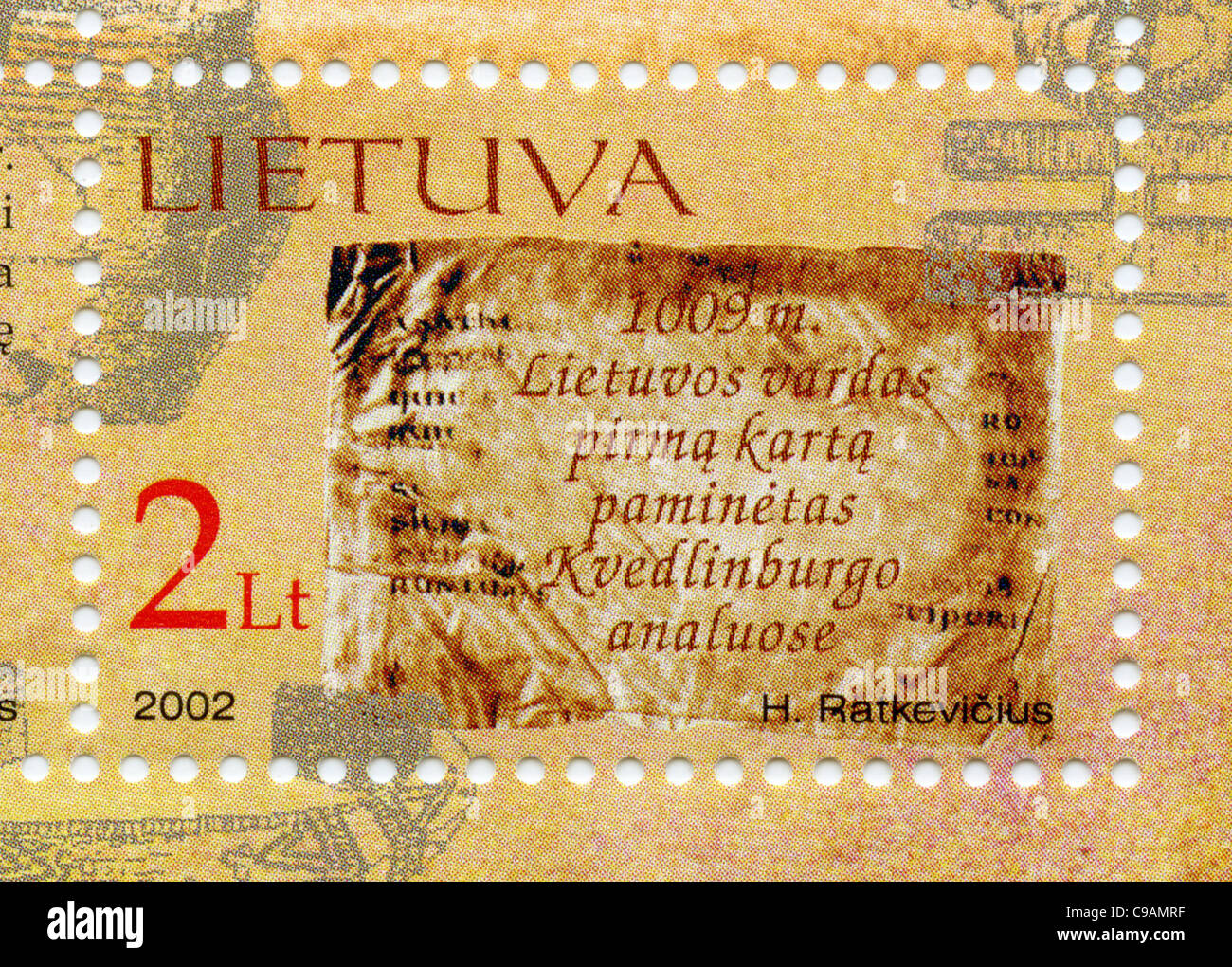 Lithuania postage stamp Stock Photo - Alamy