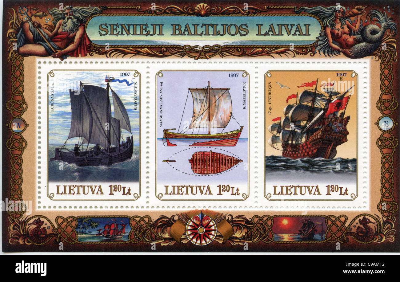 Lithuania postage stamps Stock Photo - Alamy