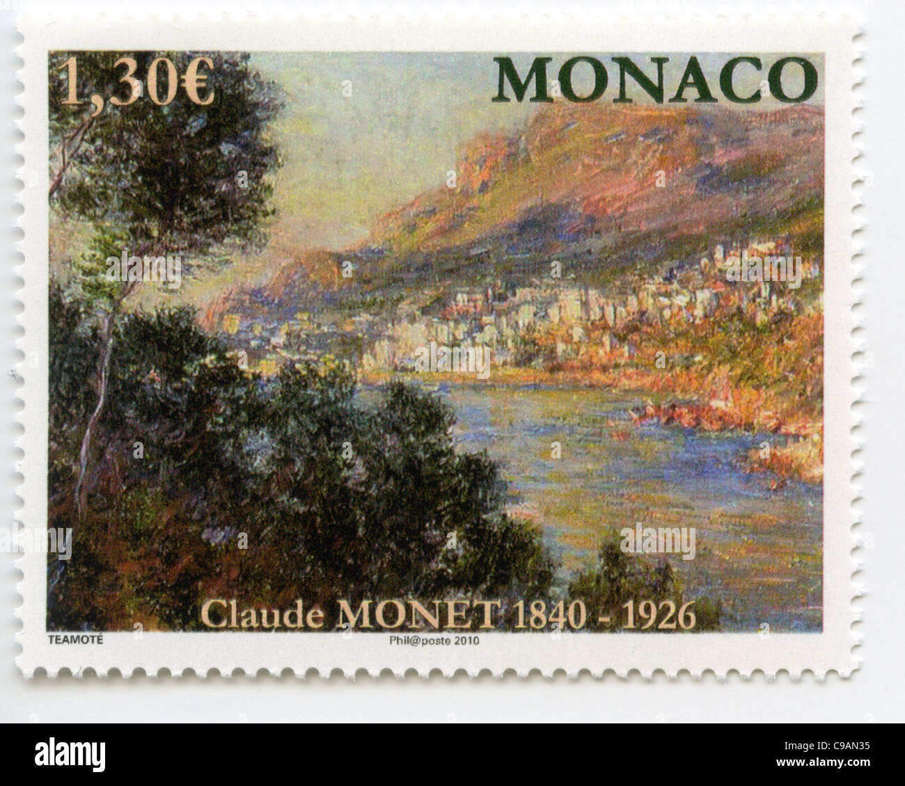 Monaco postage stamp Stock Photo - Alamy