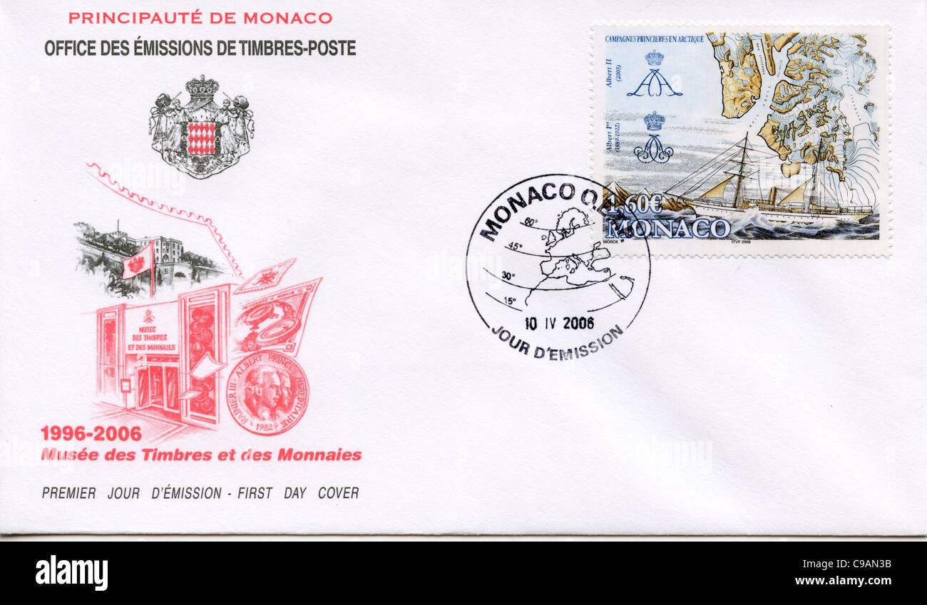 Monaco postage stamp Stock Photo - Alamy