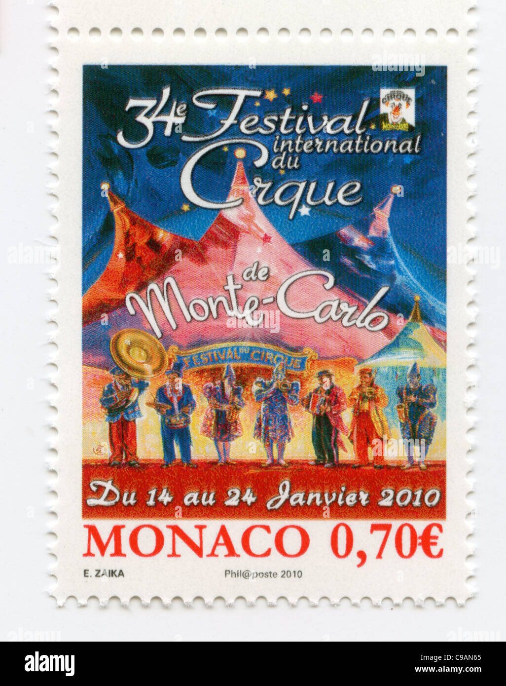 Monaco postage stamp Stock Photo - Alamy
