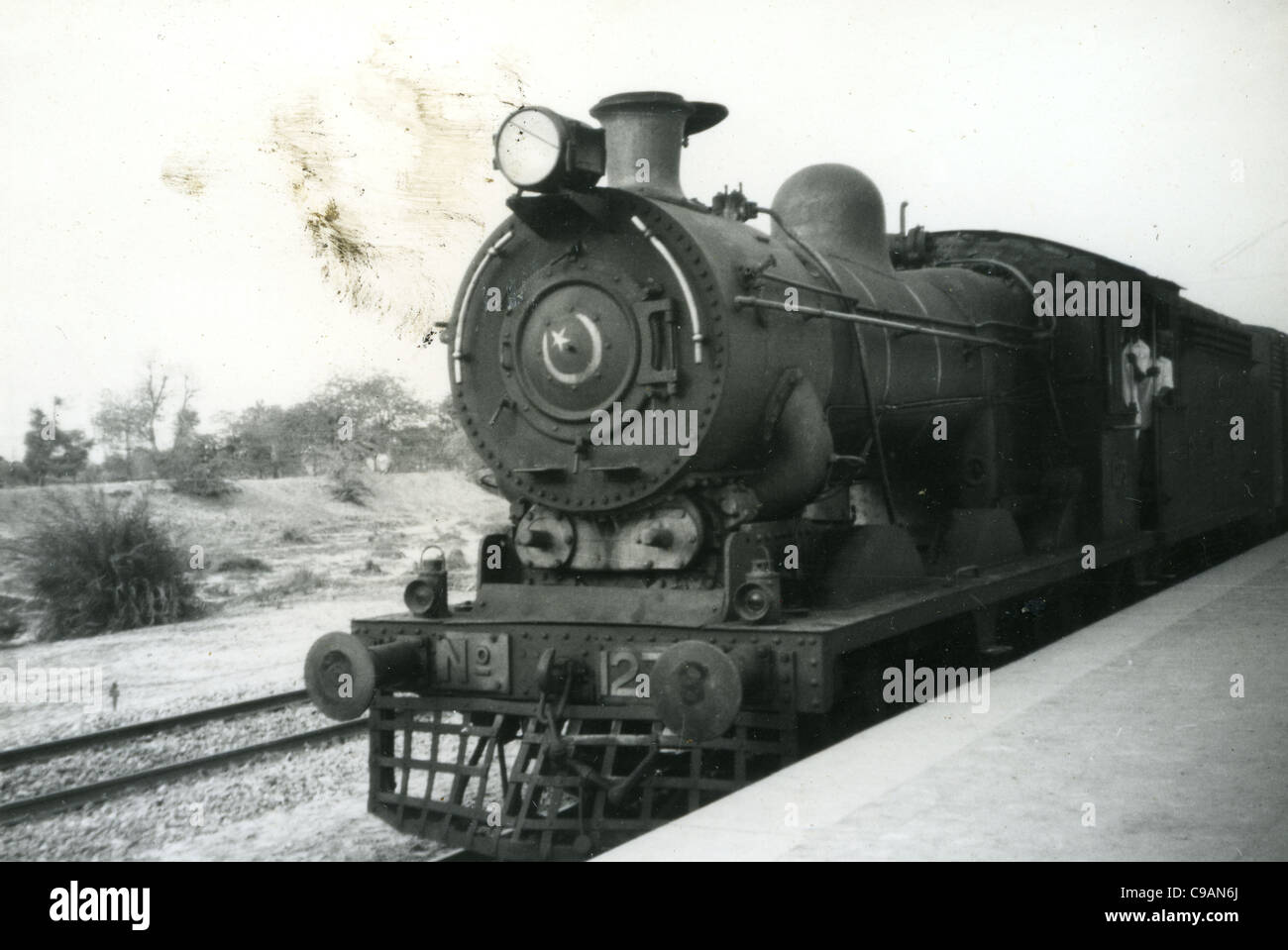 steam train locomotive in Pakistan during the early 1960s Stock Photo ...