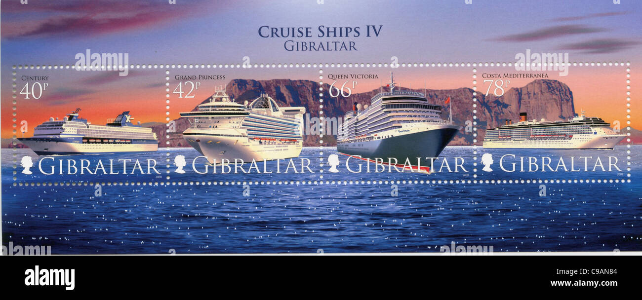 Gibraltar postage stamps Stock Photo - Alamy