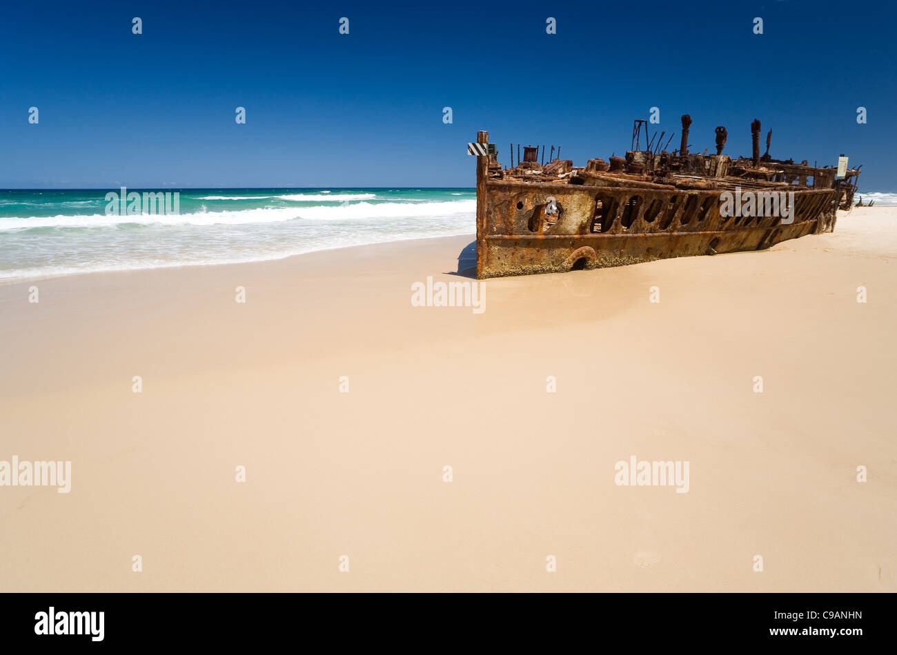 The wreck of the Maheno on Seventy-five Mile Beach. Fraser Island ...
