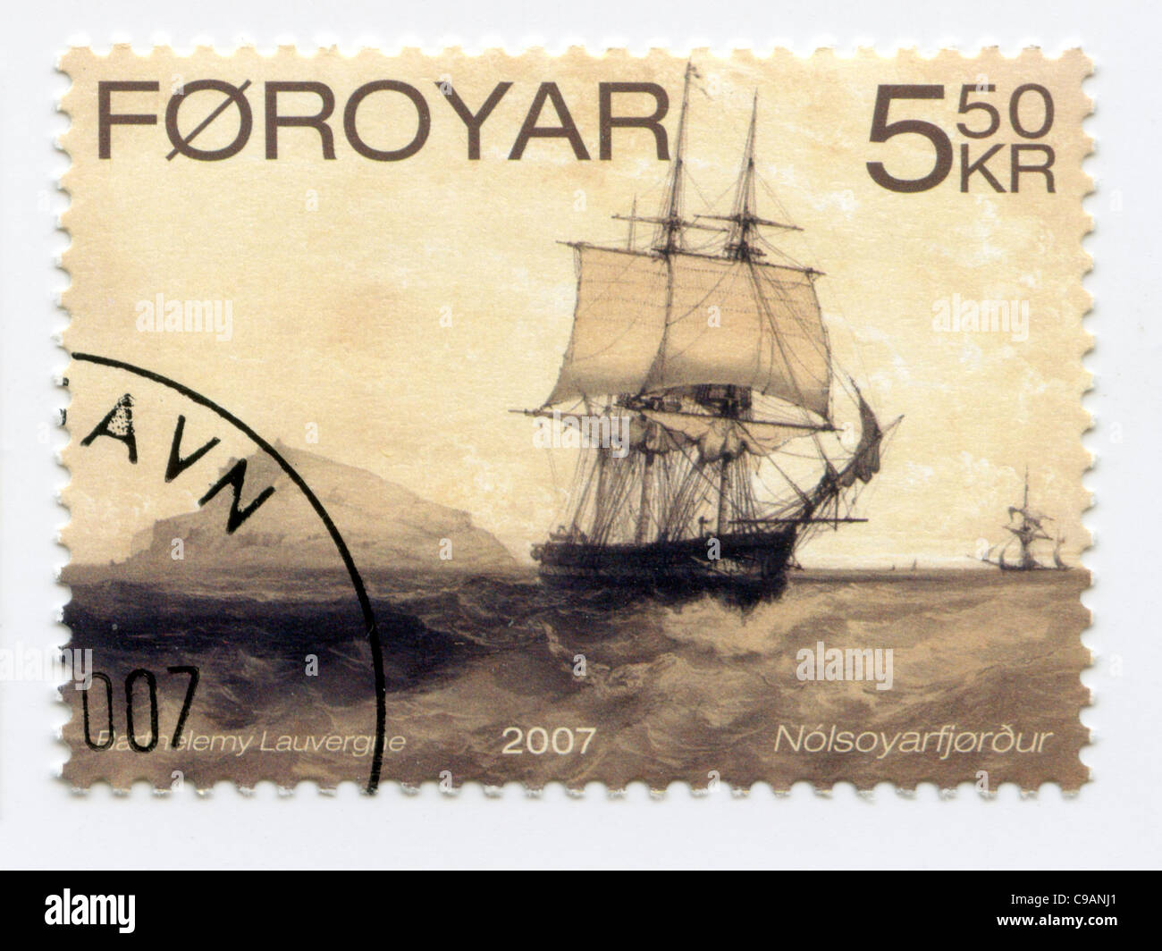 Faroe Island postage stamp Stock Photo - Alamy