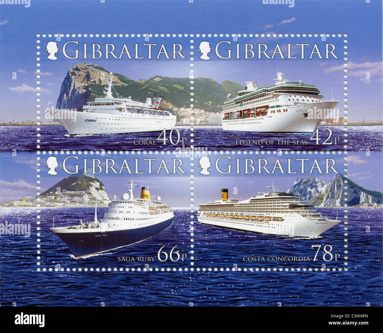 Gibraltar postage stamps Stock Photo - Alamy