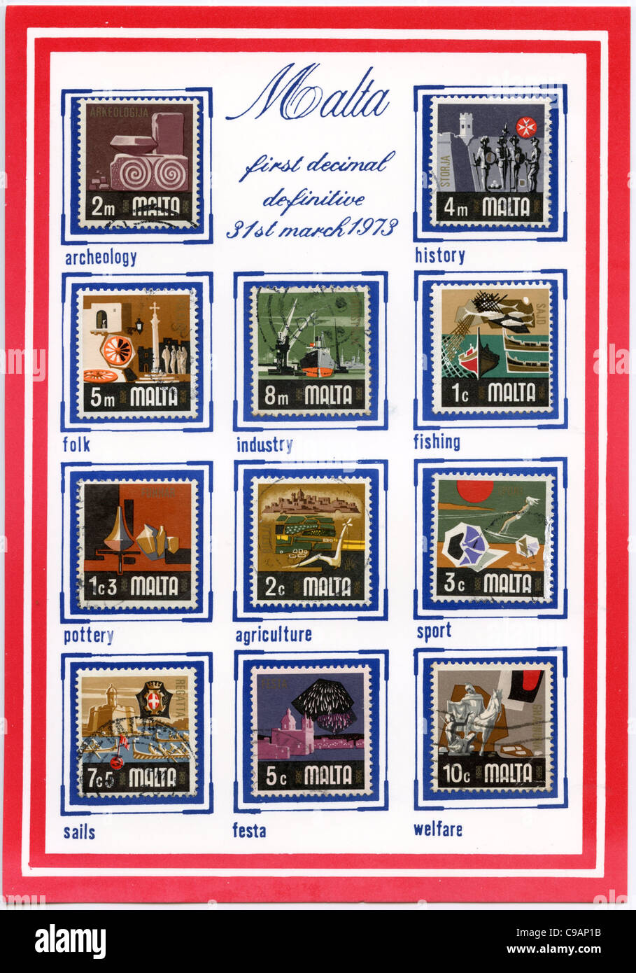 Stamp Malta High Resolution Stock Photography and Images - Alamy