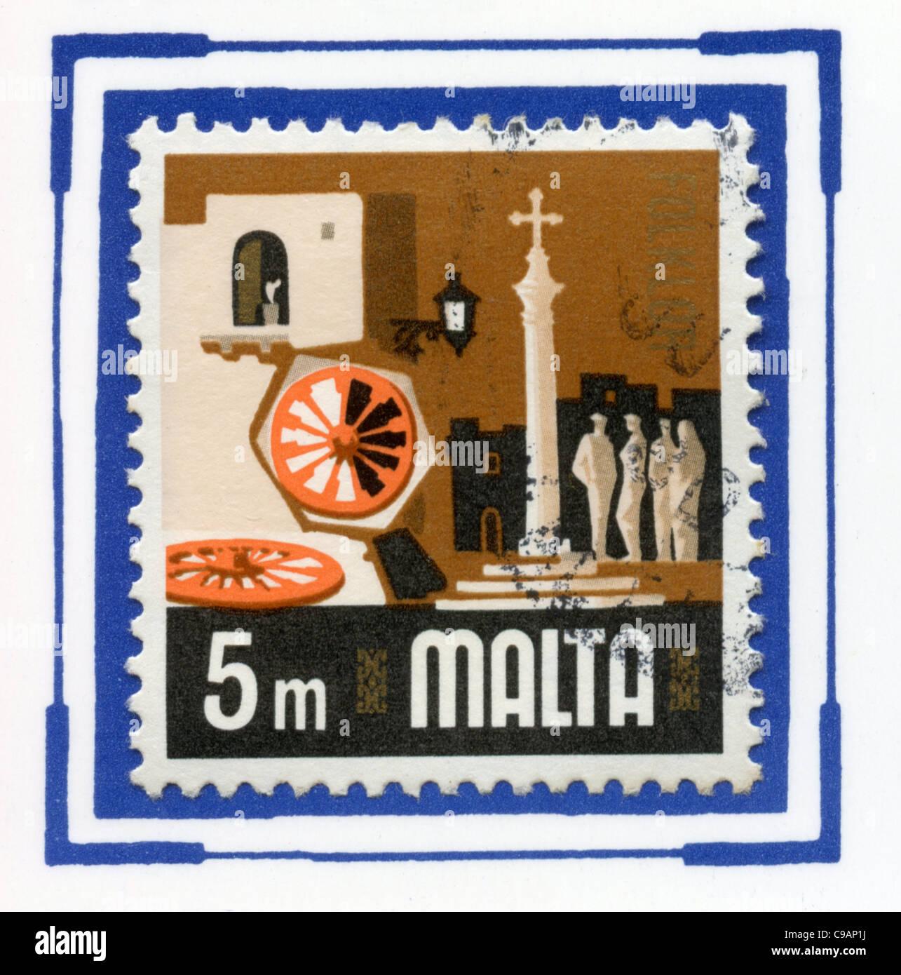 Malta postage stamp Stock Photo - Alamy