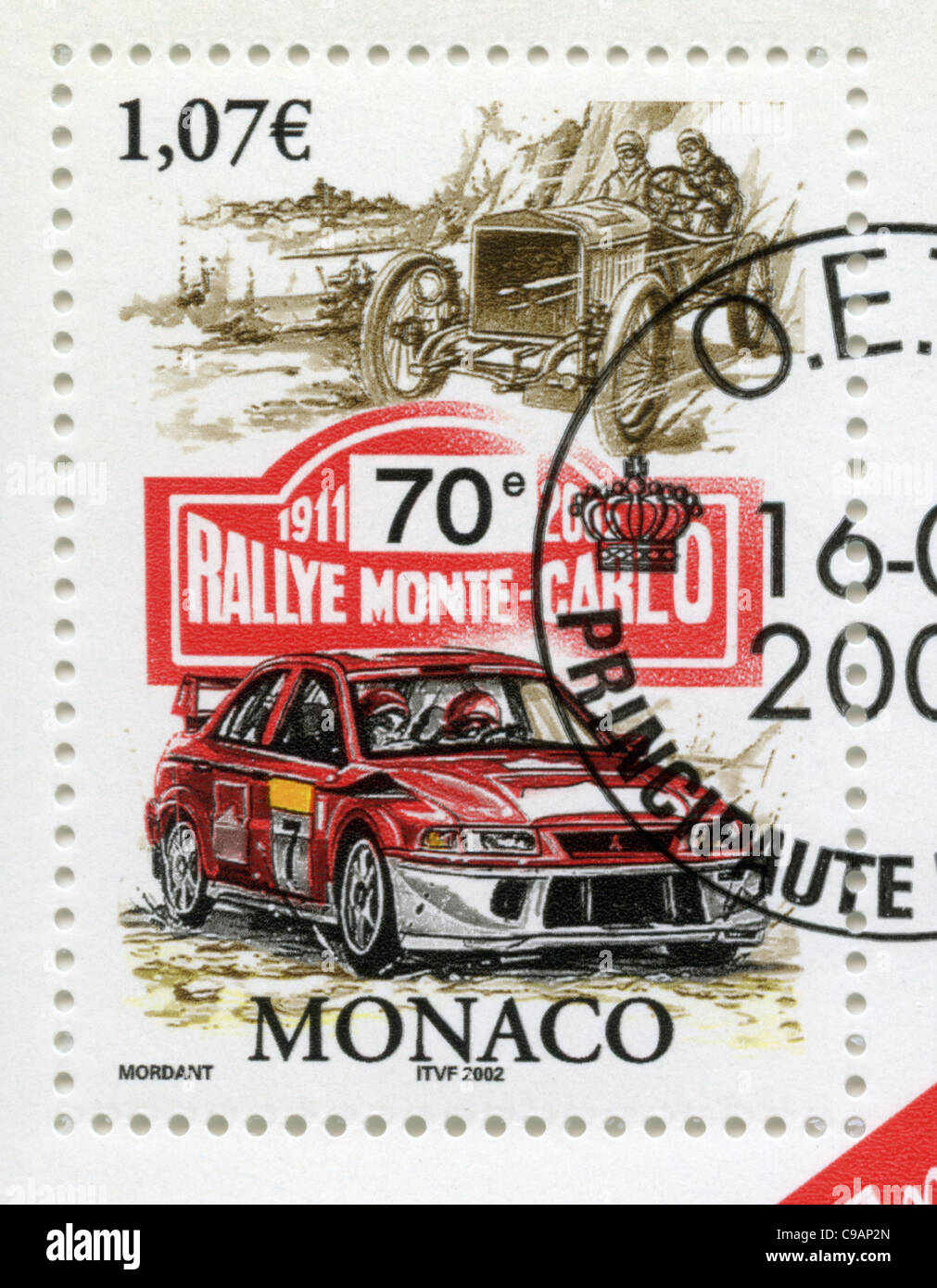 Monaco postage stamp Stock Photo - Alamy
