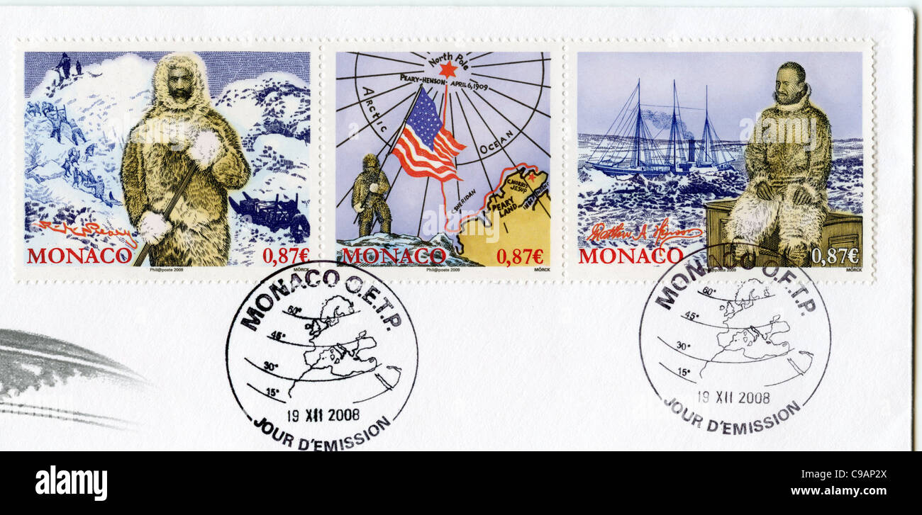 Monaco postage stamp Stock Photo - Alamy