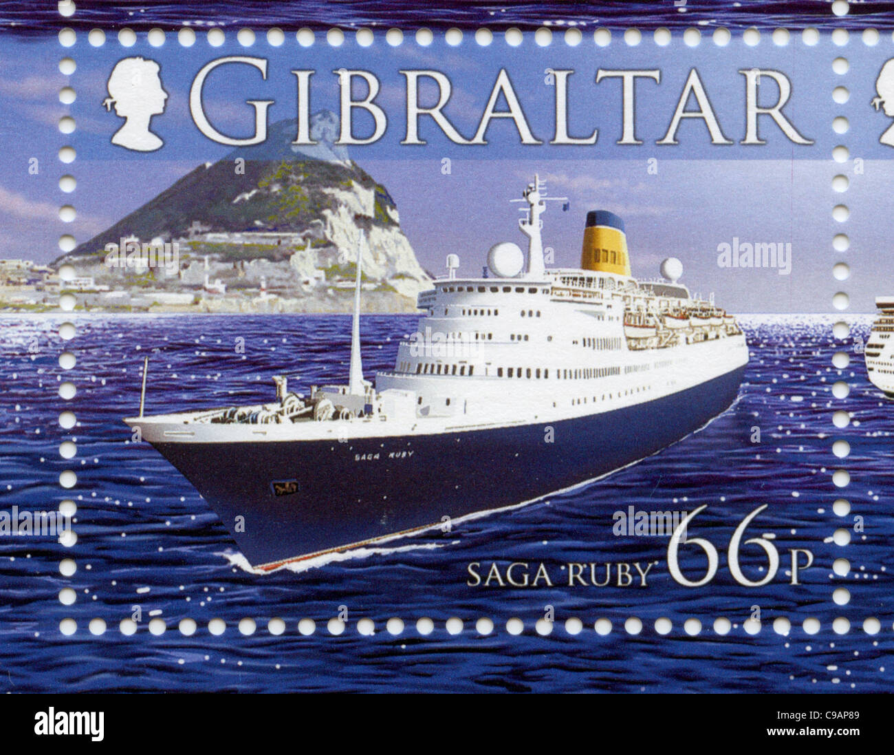 Gibraltar postage stamp Stock Photo - Alamy
