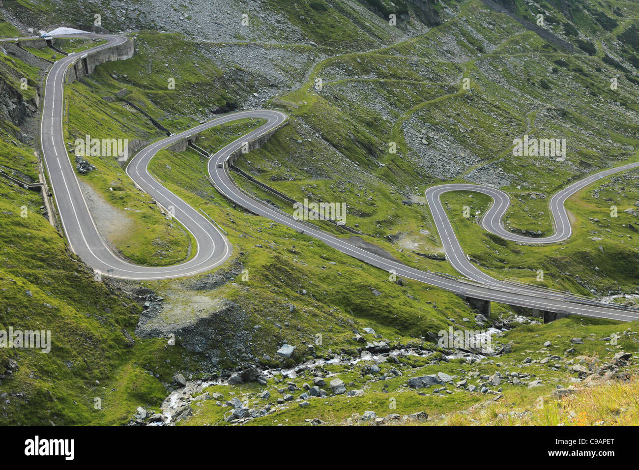 Fragment of a high altitude road in the mountains Stock Photo - Alamy