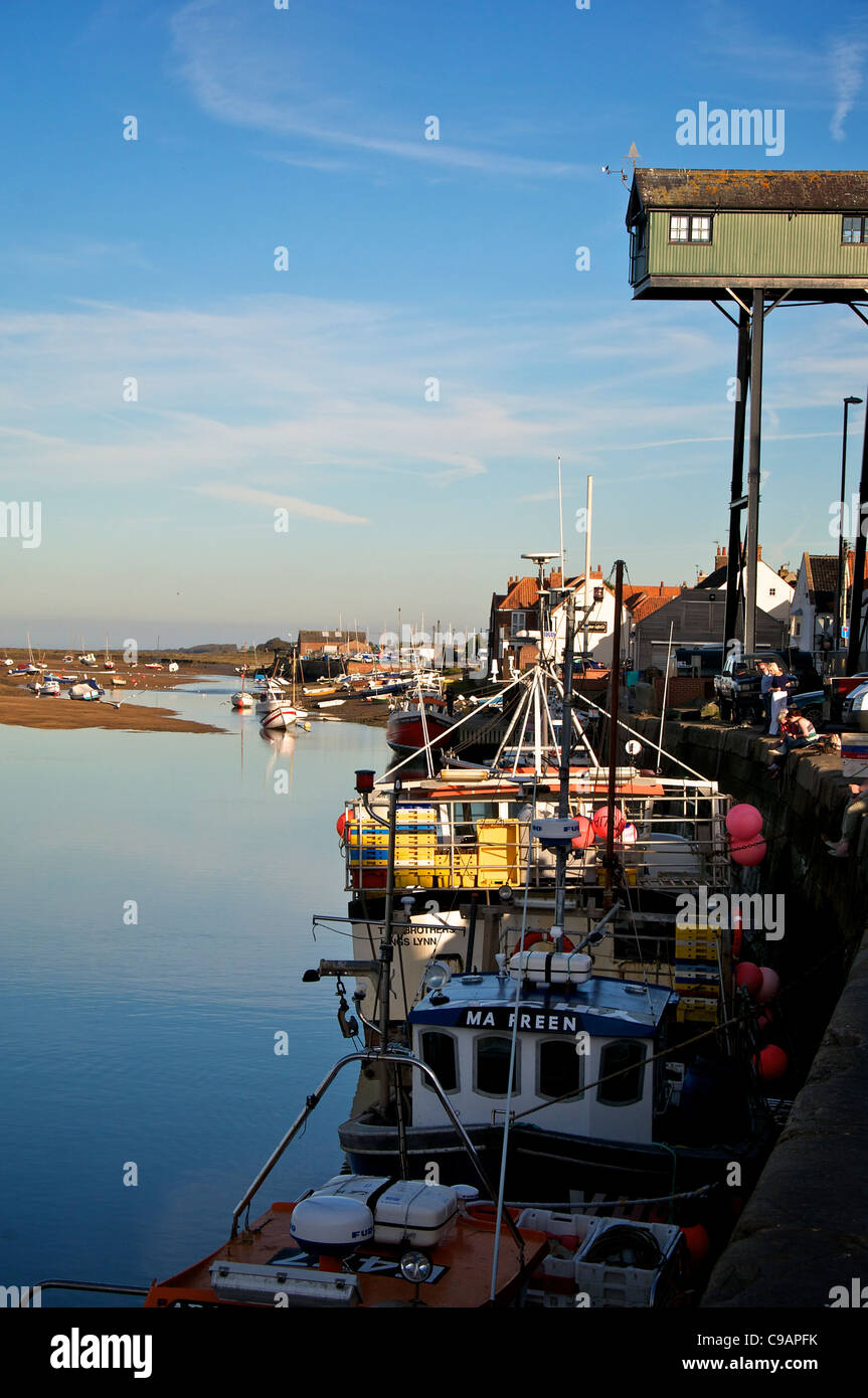 Wells-next-the-Sea Norfolk UK Harbor Harbour Boats Stock Photo - Alamy