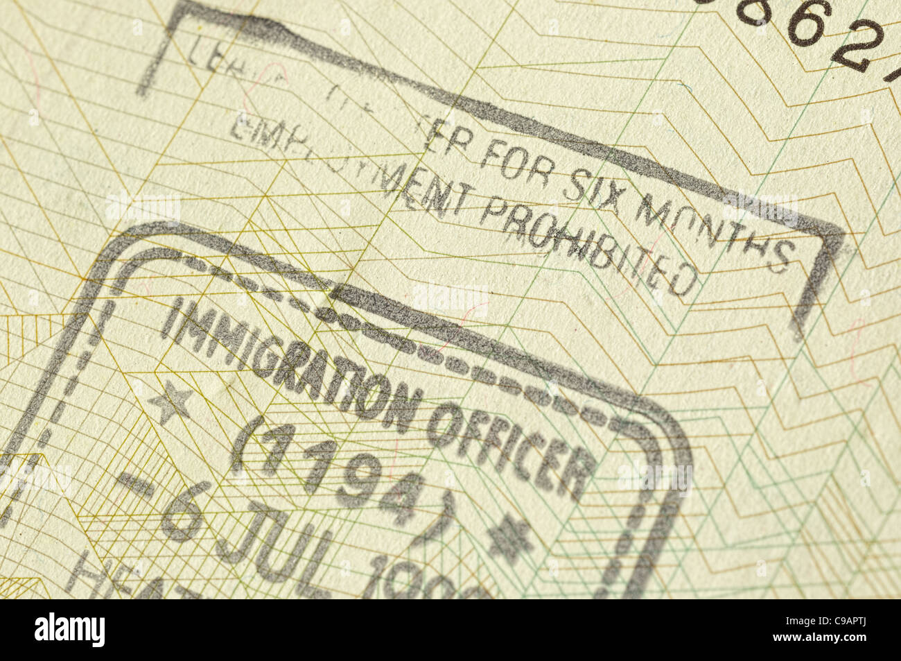 passport stamp immigration Stock Photo - Alamy