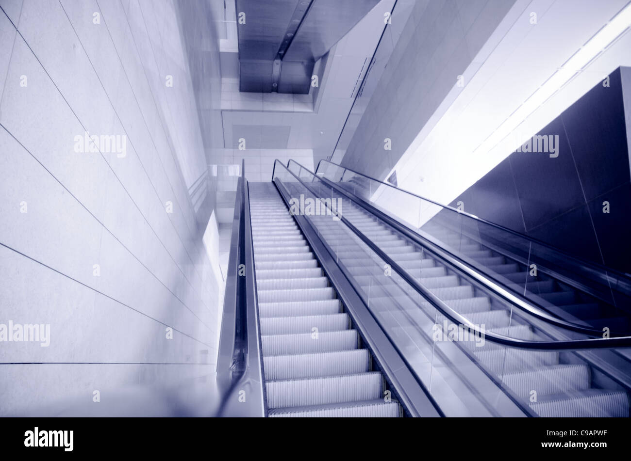 modern big city escalator architecture Stock Photo - Alamy
