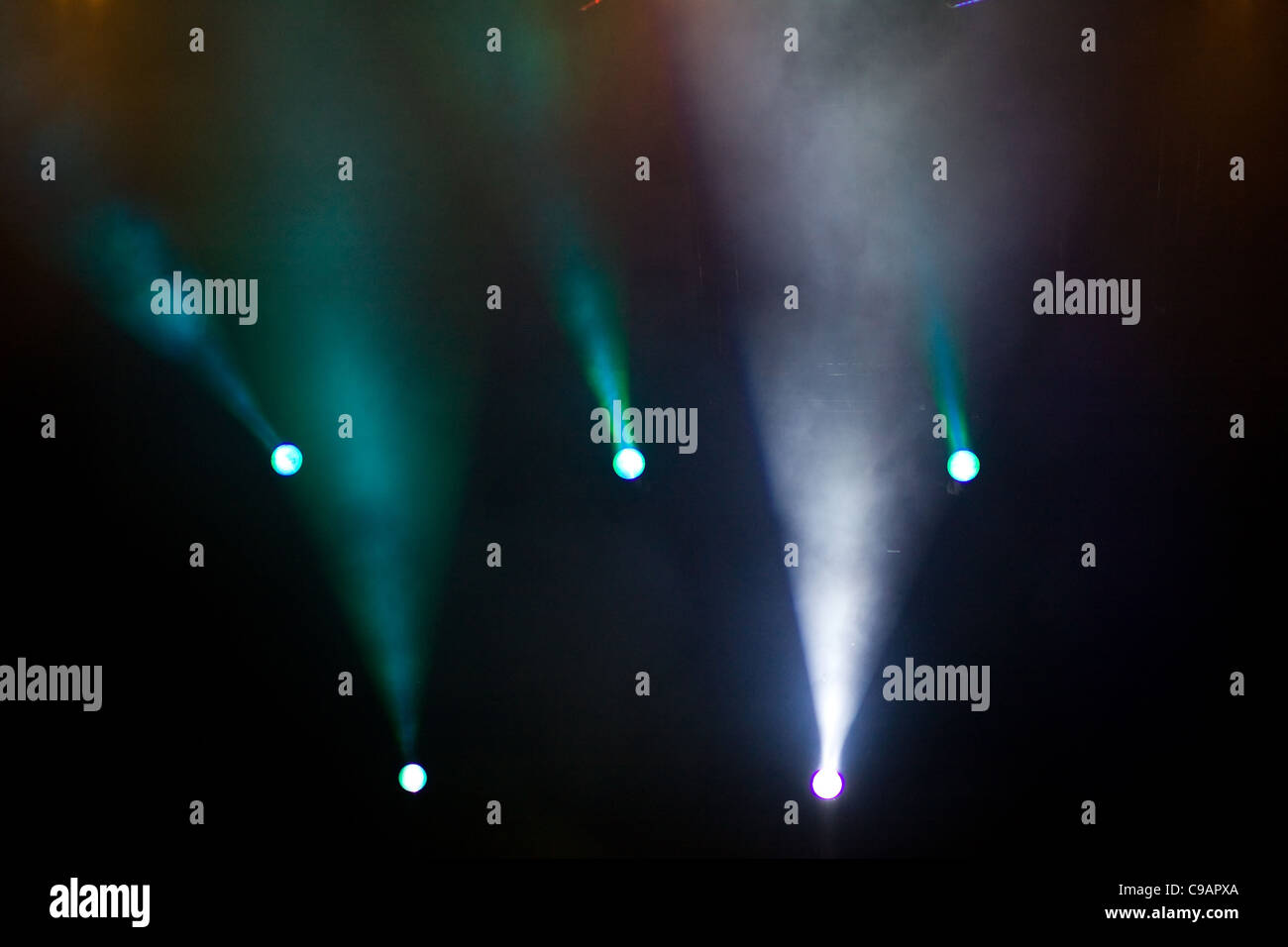 Scene light on black background Stock Photo - Alamy