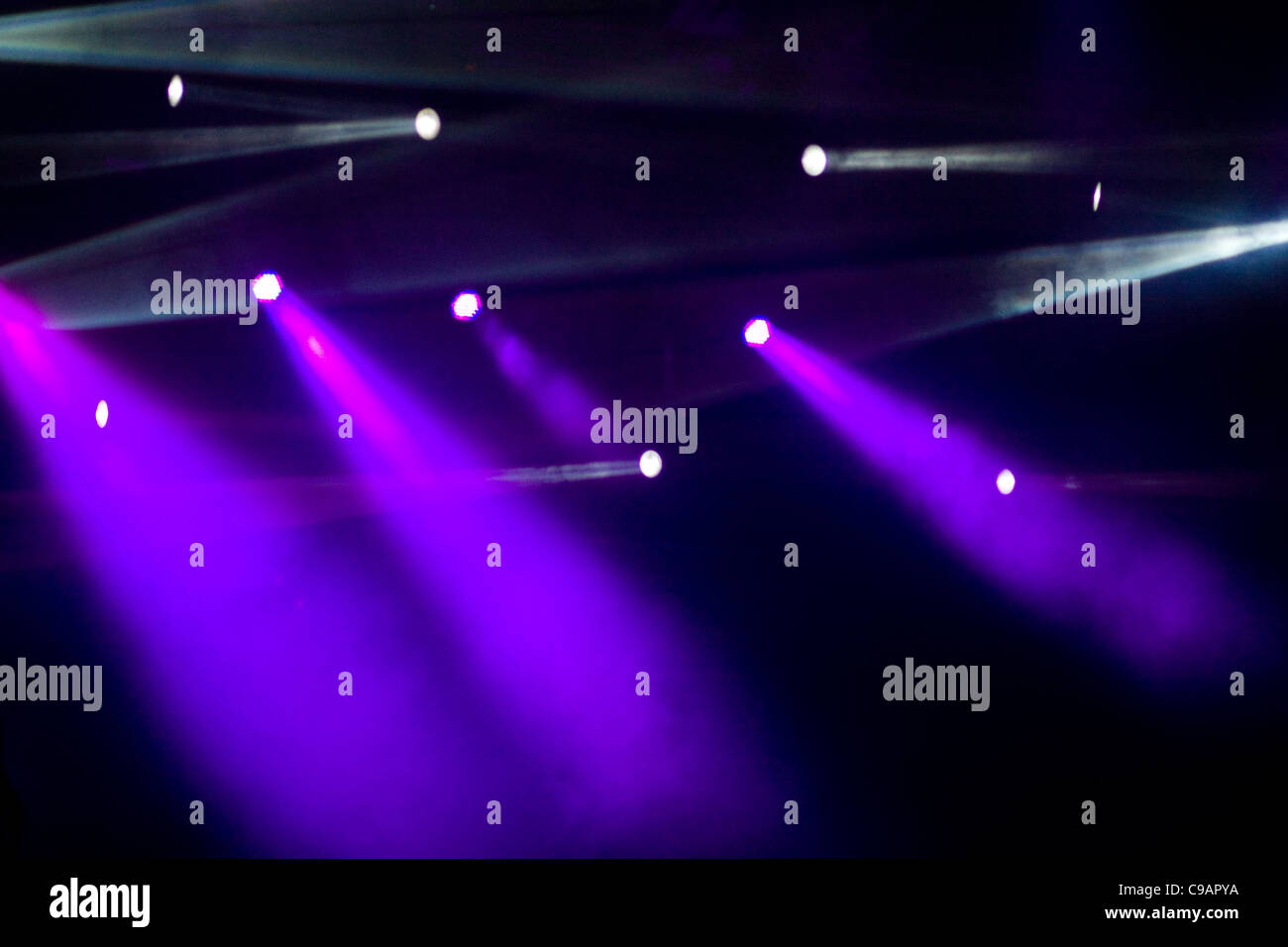 Scene light on black background Stock Photo - Alamy