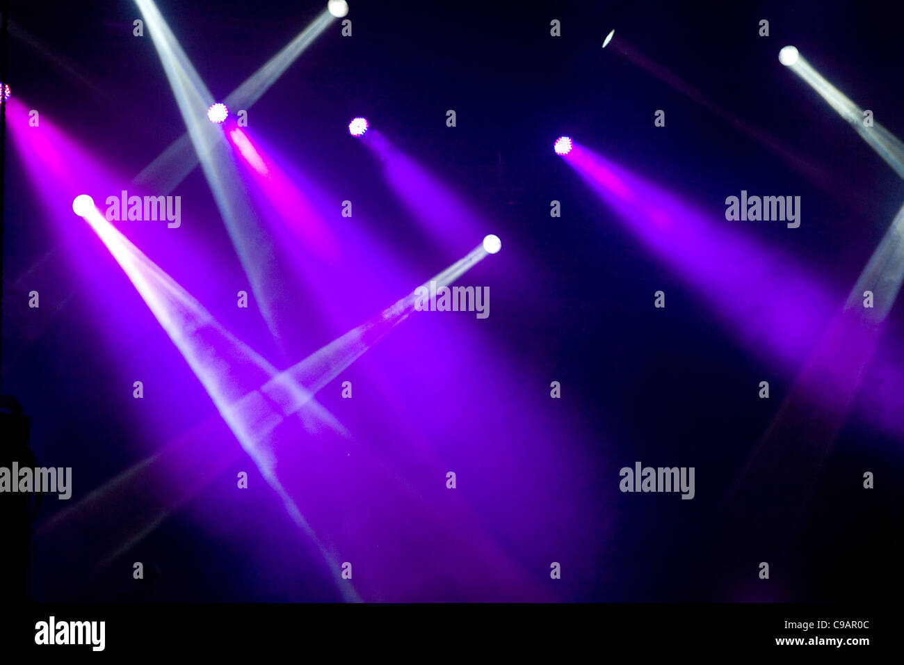 Scene light on black background Stock Photo - Alamy