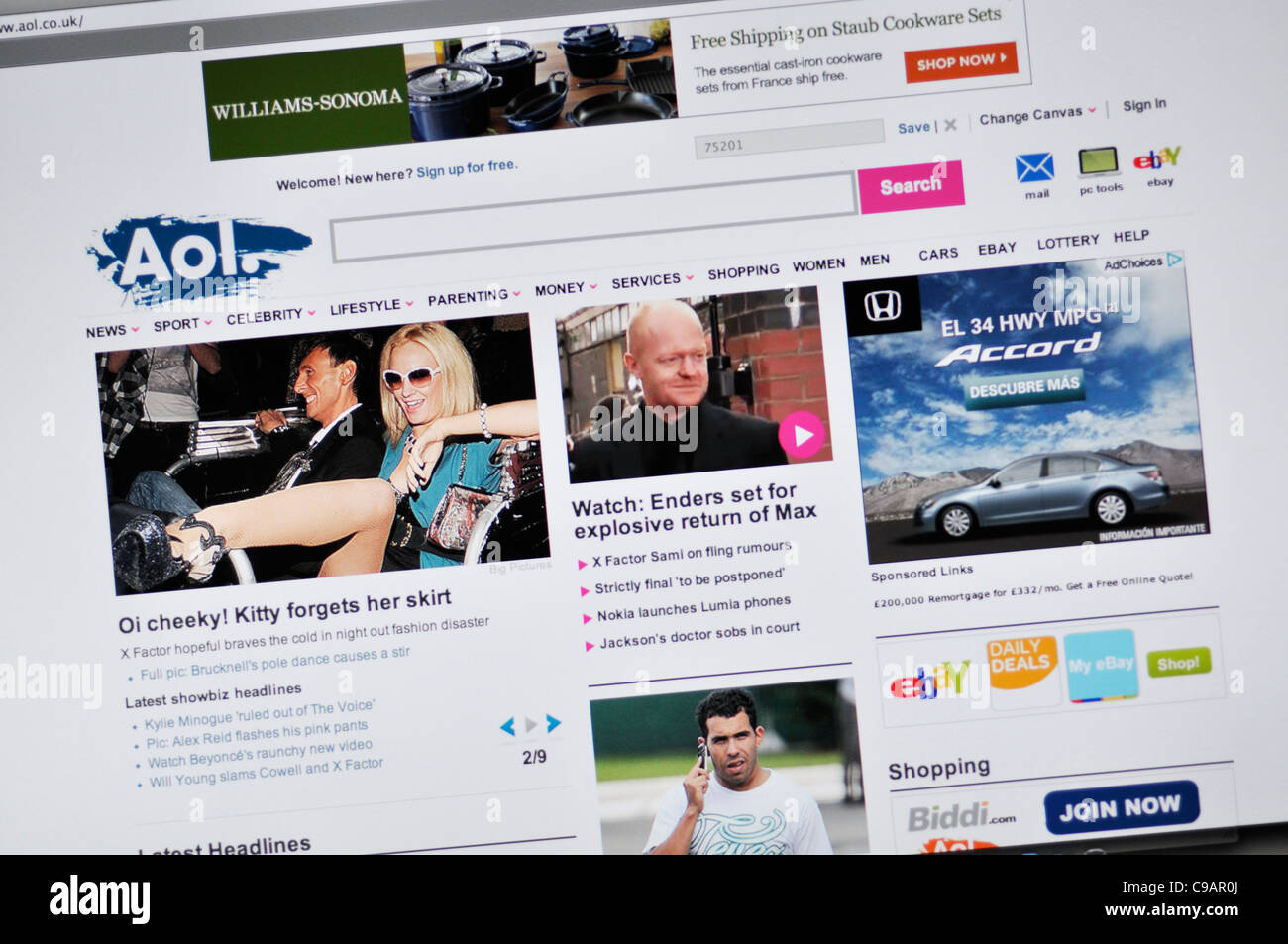 Aol screen hi-res stock photography and images - Alamy