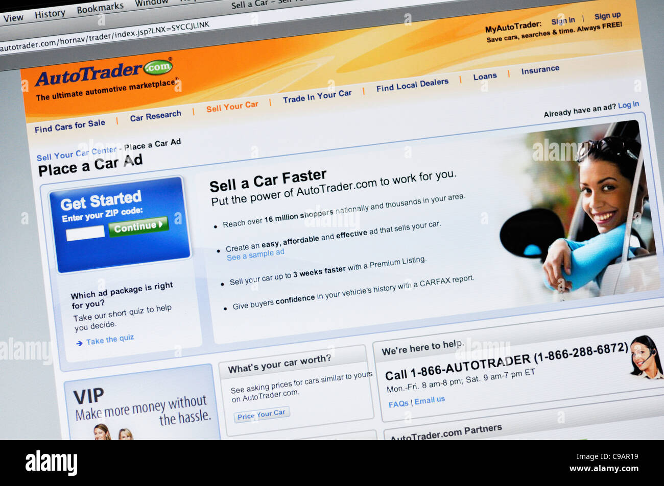 Autotrader car search website Stock Photo - Alamy