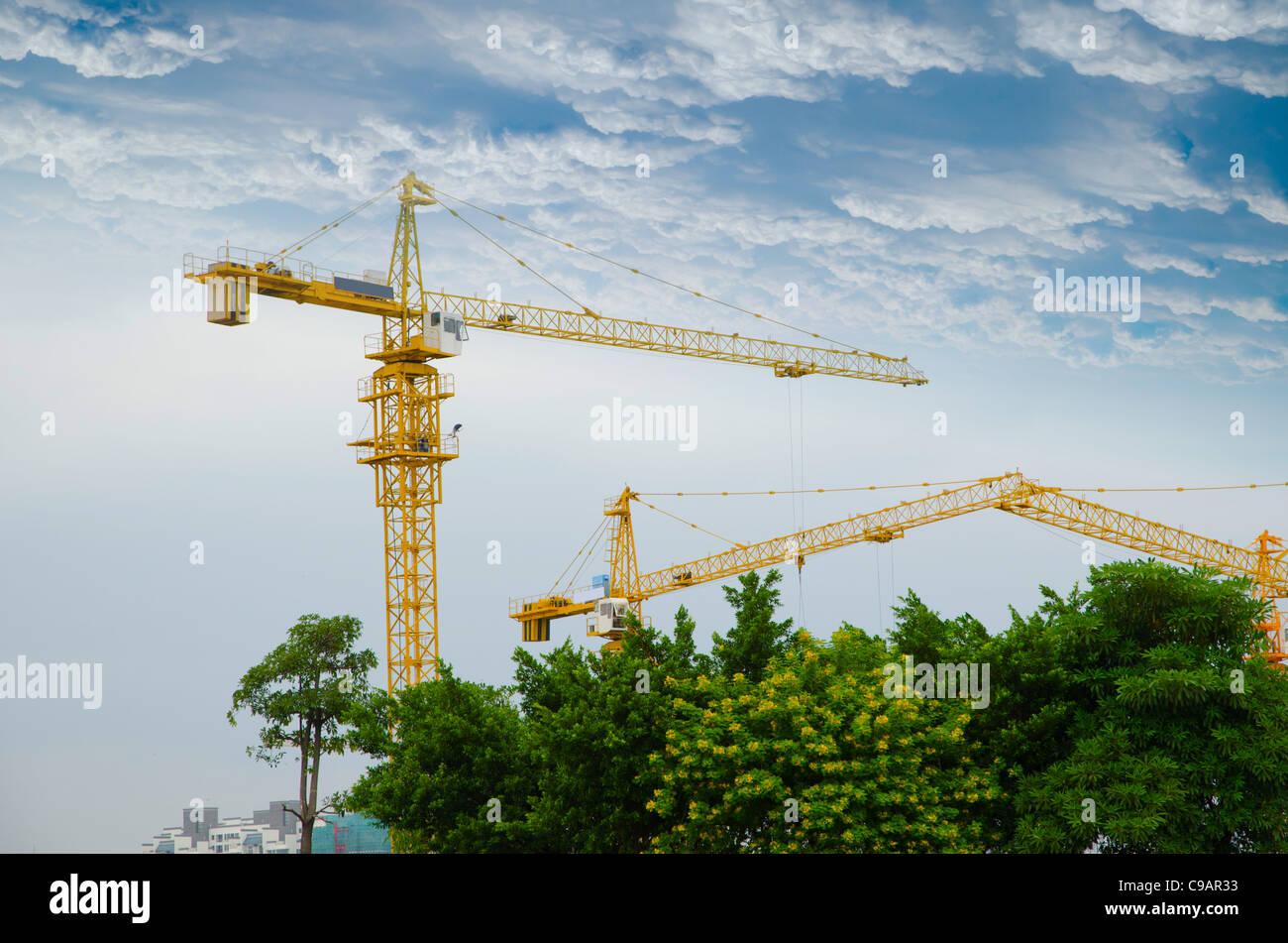 industry construction machine crane Stock Photo - Alamy