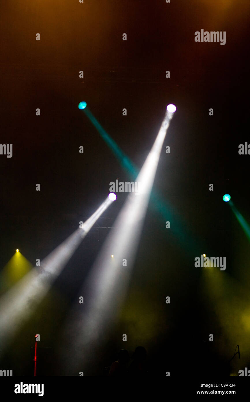 Scene light on black background Stock Photo - Alamy