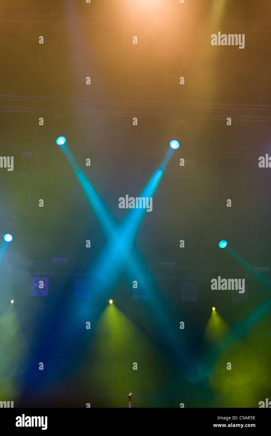 Scene light on black background Stock Photo - Alamy