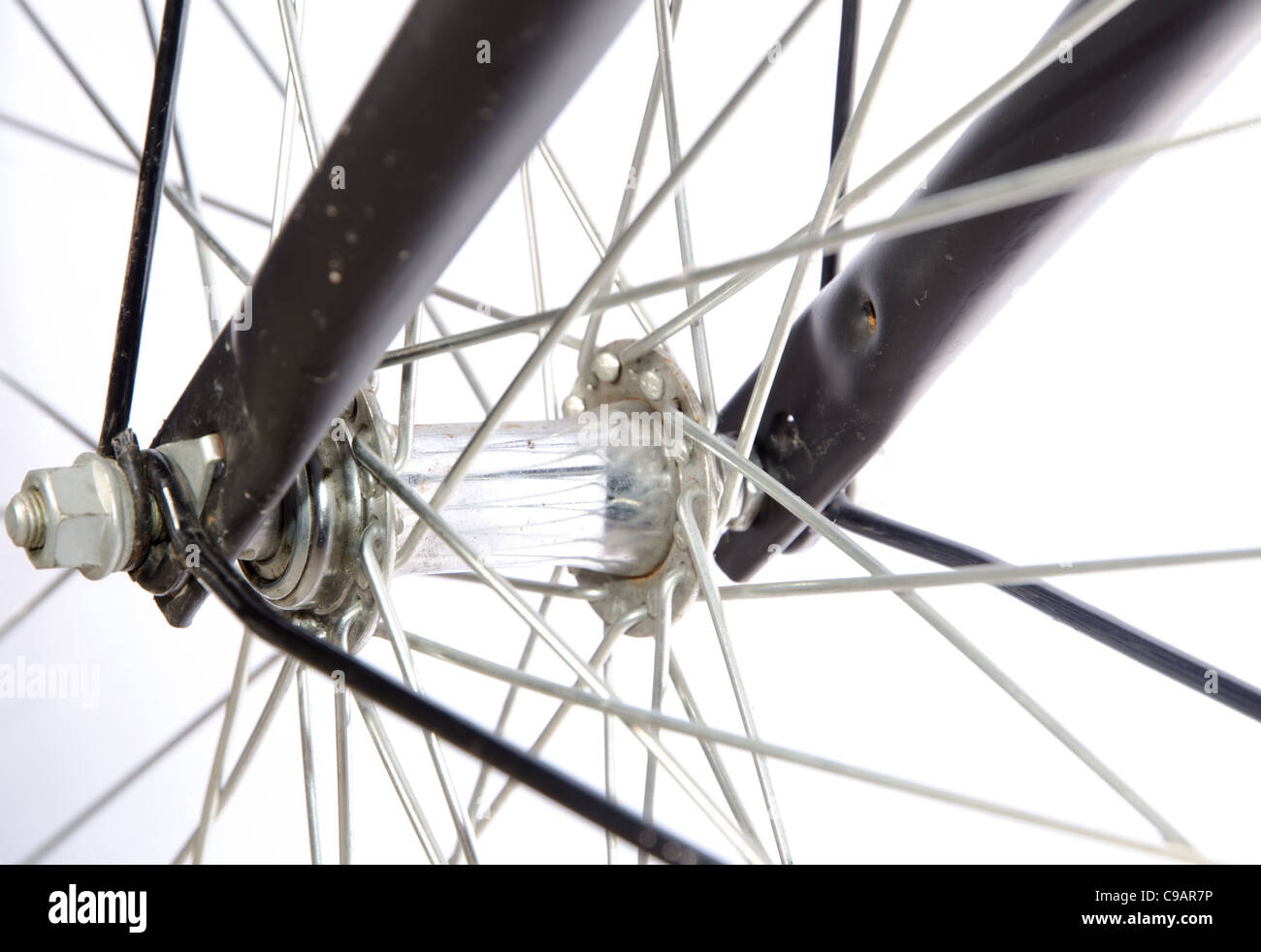 bicycle detail isolated on white Stock Photo - Alamy