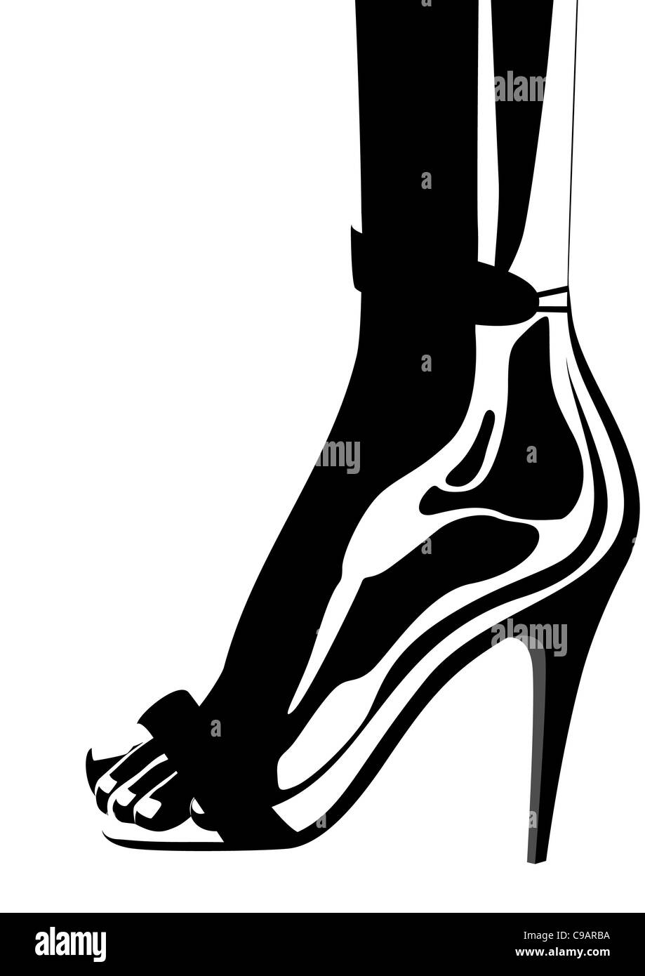 Womens foot Black and White Stock Photos & Images - Alamy