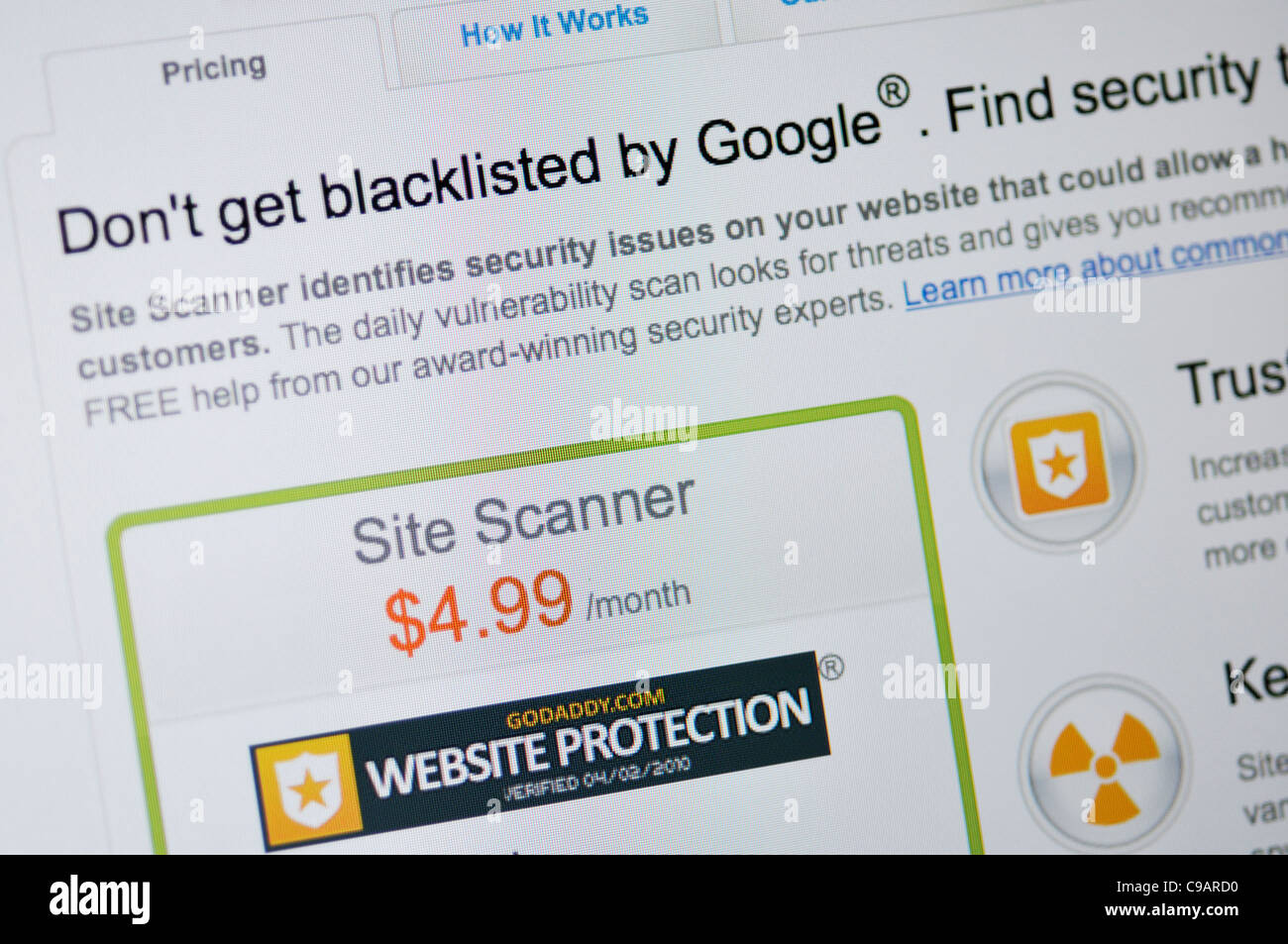 Google security website Stock Photo - Alamy