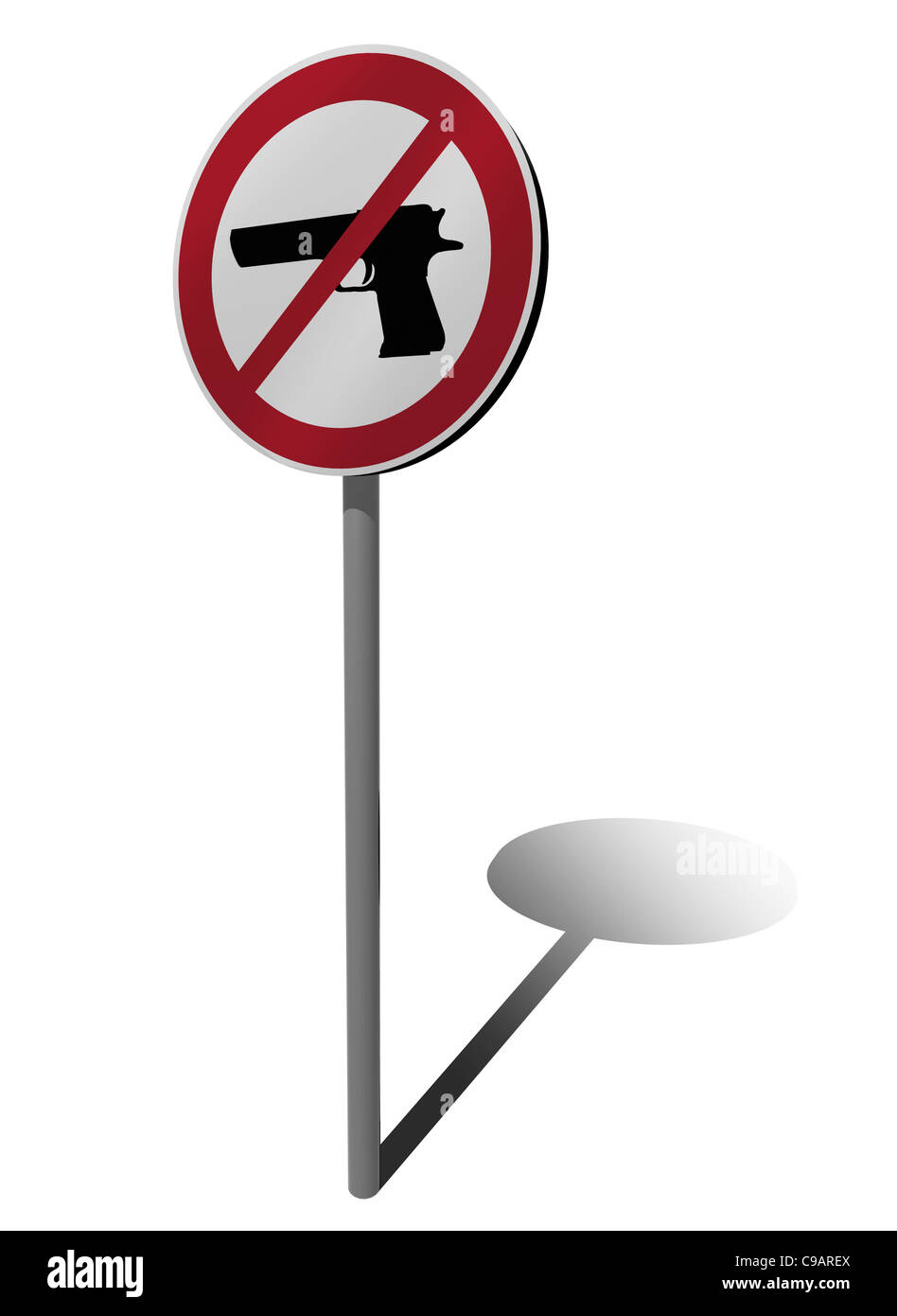 sign arms ban 3d illustration Stock Photo - Alamy