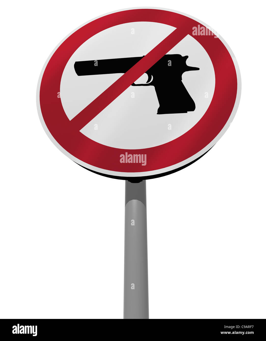 sign arms ban 3d illustration Stock Photo - Alamy