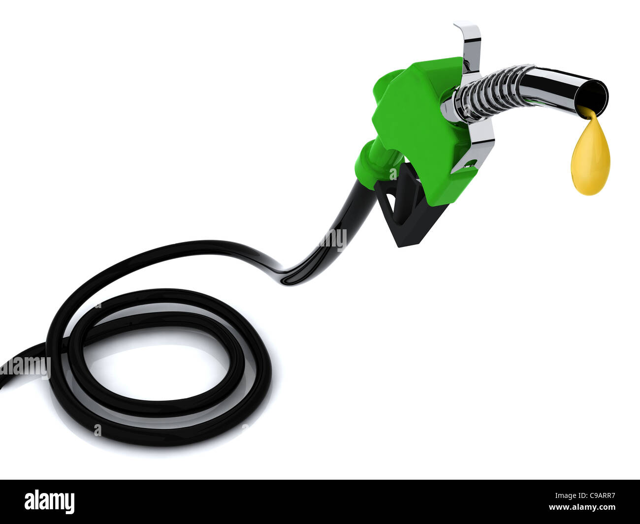 fuel pump with drop 3d illustration Stock Photo - Alamy