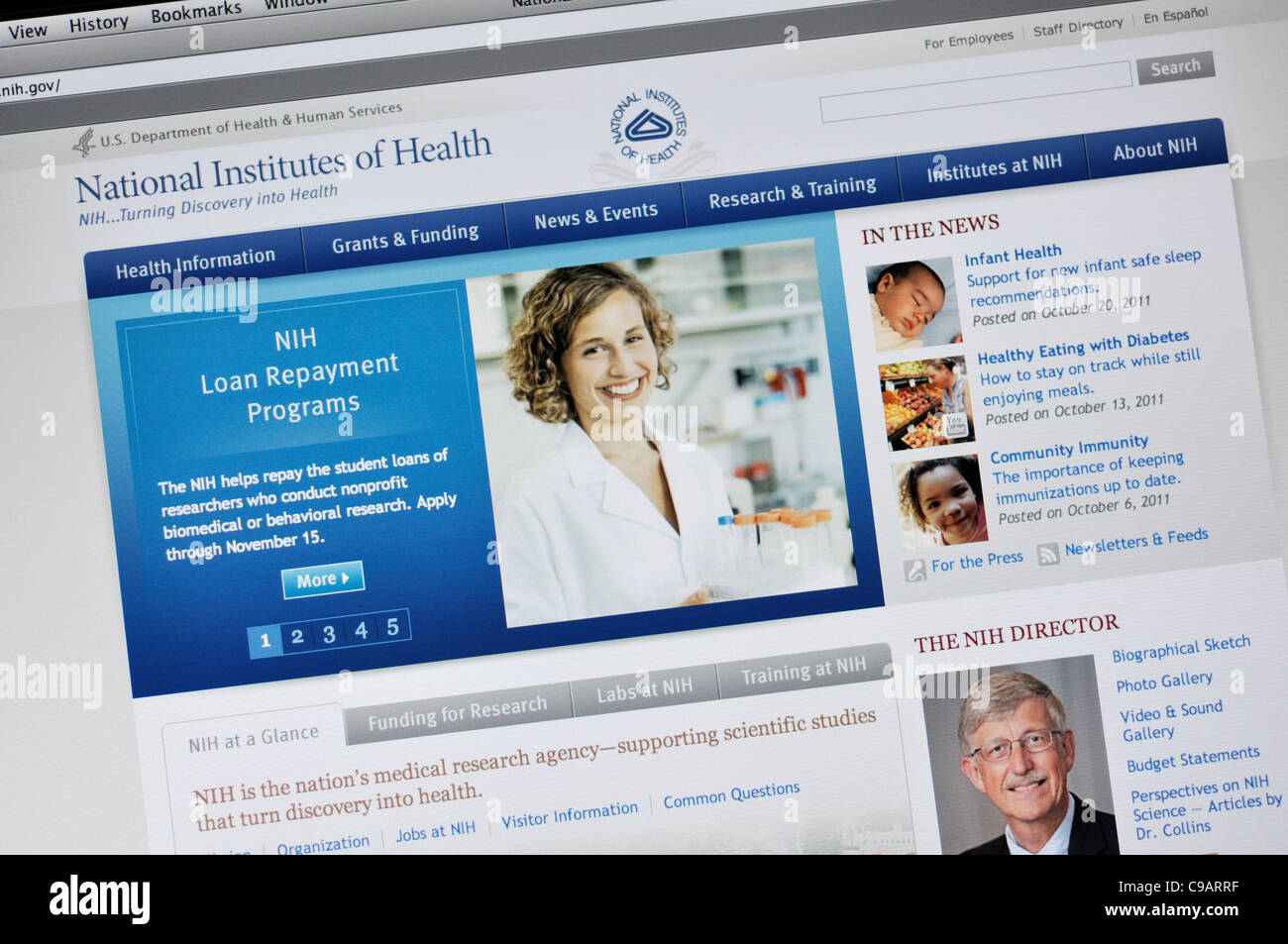 Nih website hi-res stock photography and images - Alamy