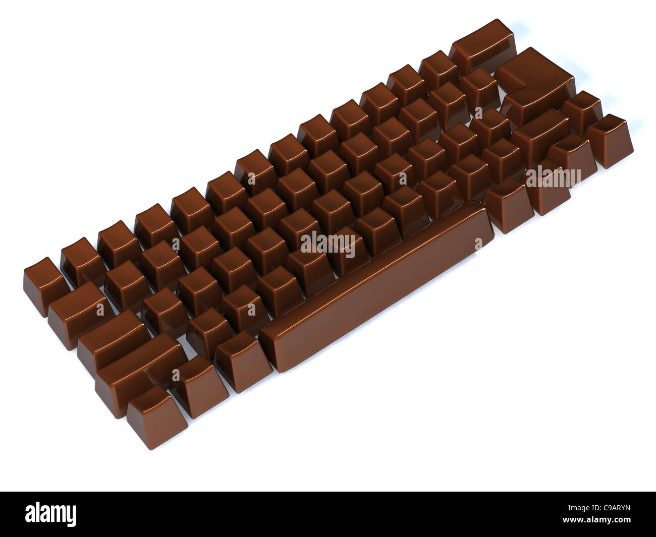 choco keyboard 3d illustration Stock Photo - Alamy