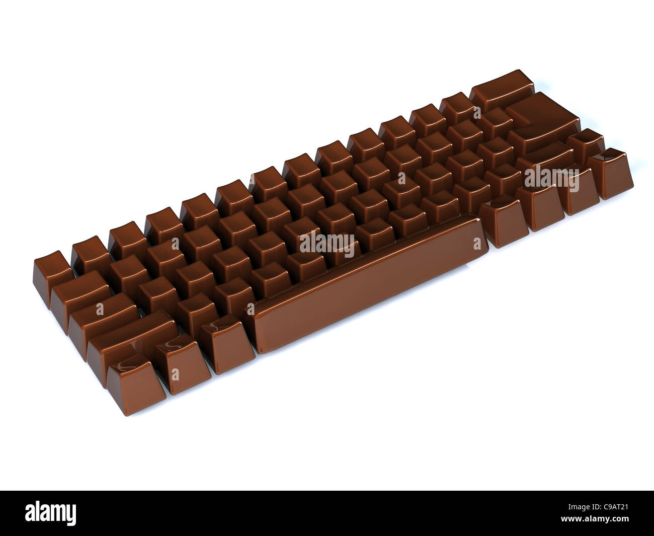 choco keyboard 3d illustration Stock Photo - Alamy