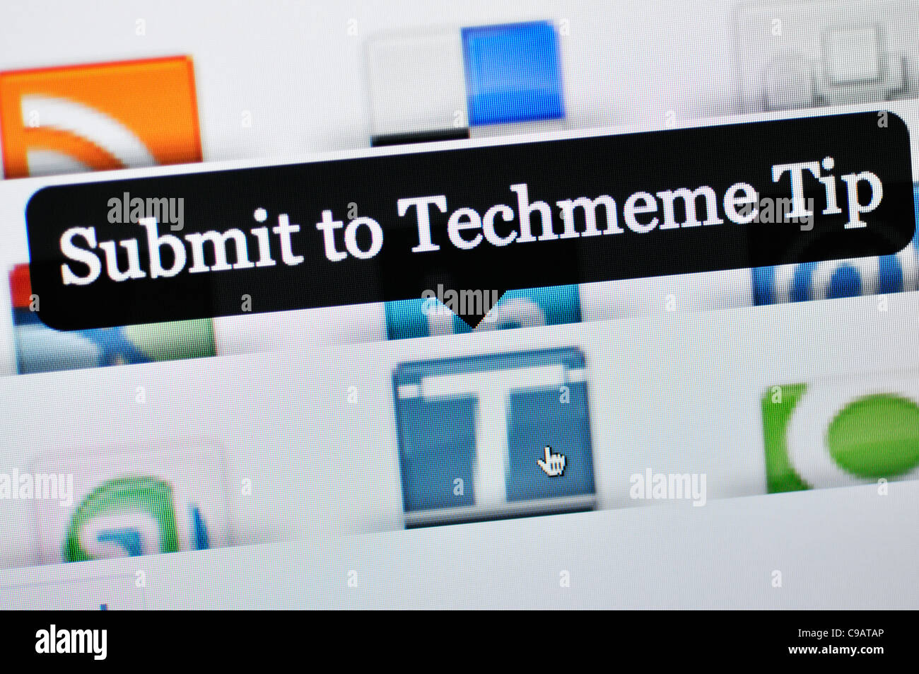 Techmeme news aggregator website Stock Photo - Alamy
