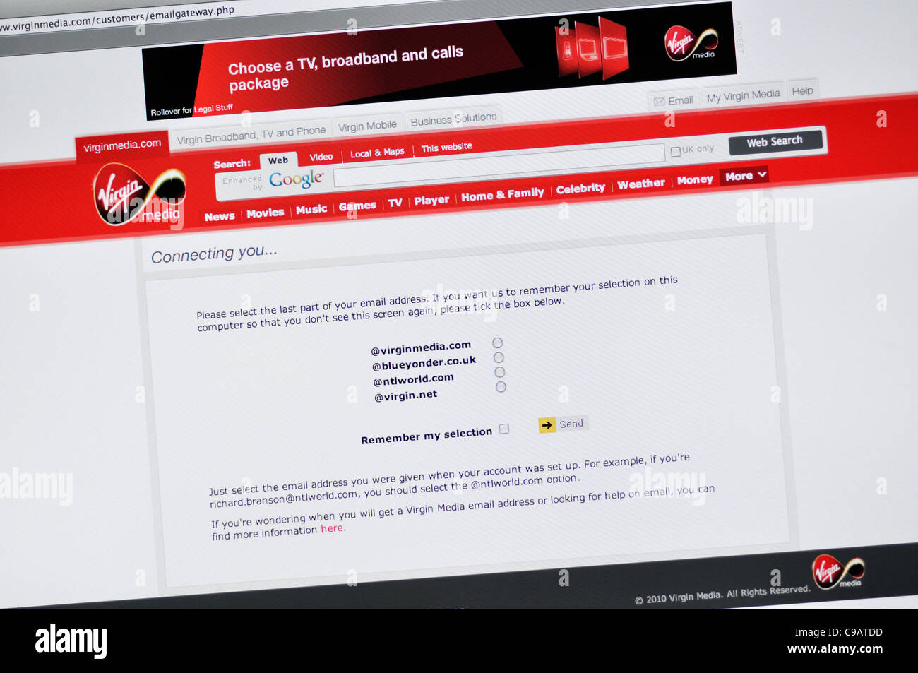 Virginmedia hi-res stock photography and images - Alamy