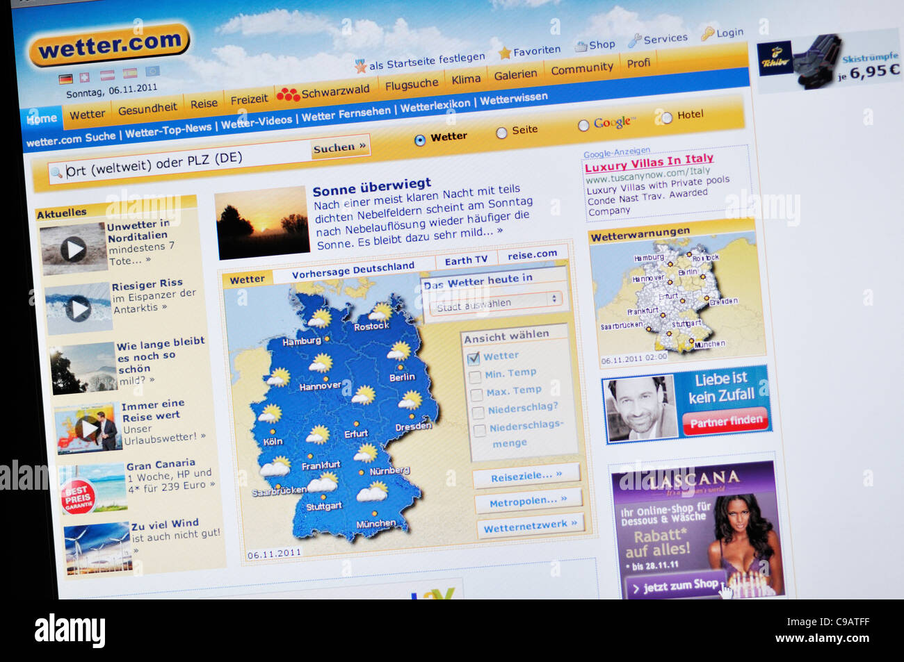 website - Germany weather Stock Photo - Alamy