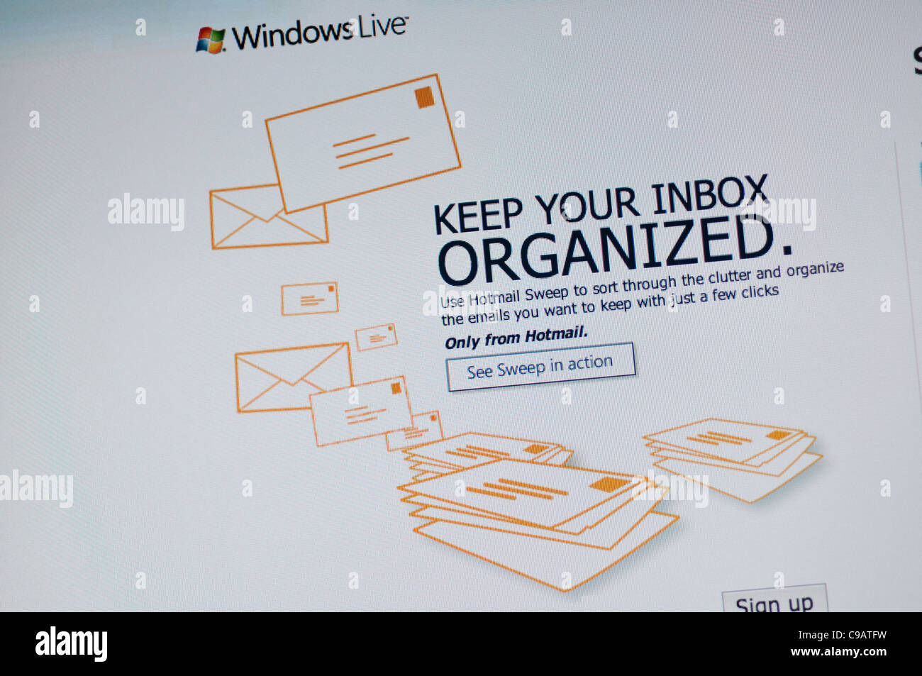 Windows Live website Stock Photo - Alamy
